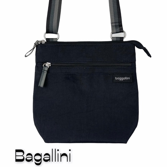 Baggallini | Bags | Bagallini Black Canvas Crossbody Euc | Poshmark